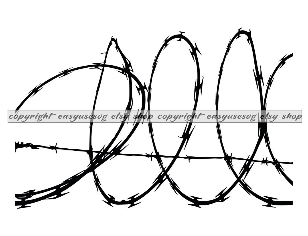 Barbwire SVG, Barbwire DXF, Barbwire PNG, Barbwire Clipart, Barbwire ...