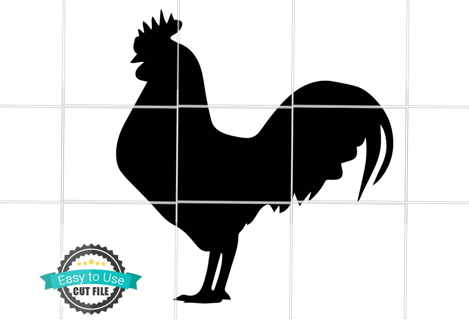 Rooster SVG Cut File and Clipart for Cricut and Silhouette - Etsy