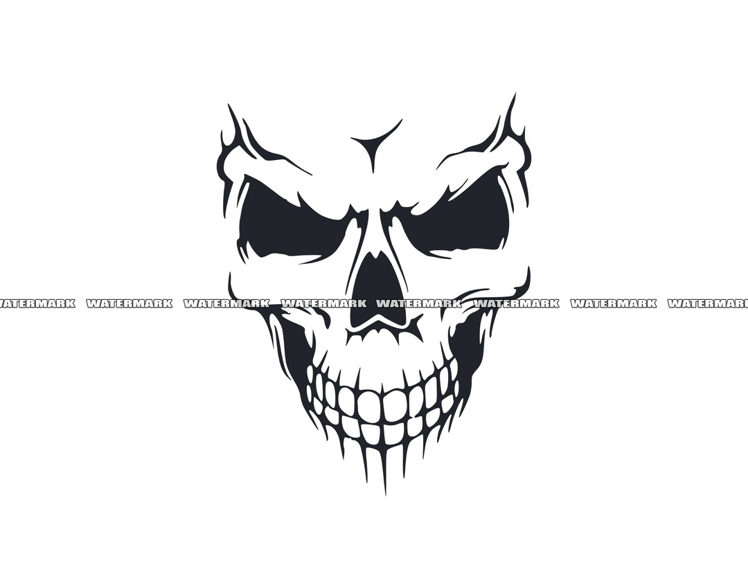 Skull SVG Skull Cut File Skull DXF Skull PNG Skull - Etsy