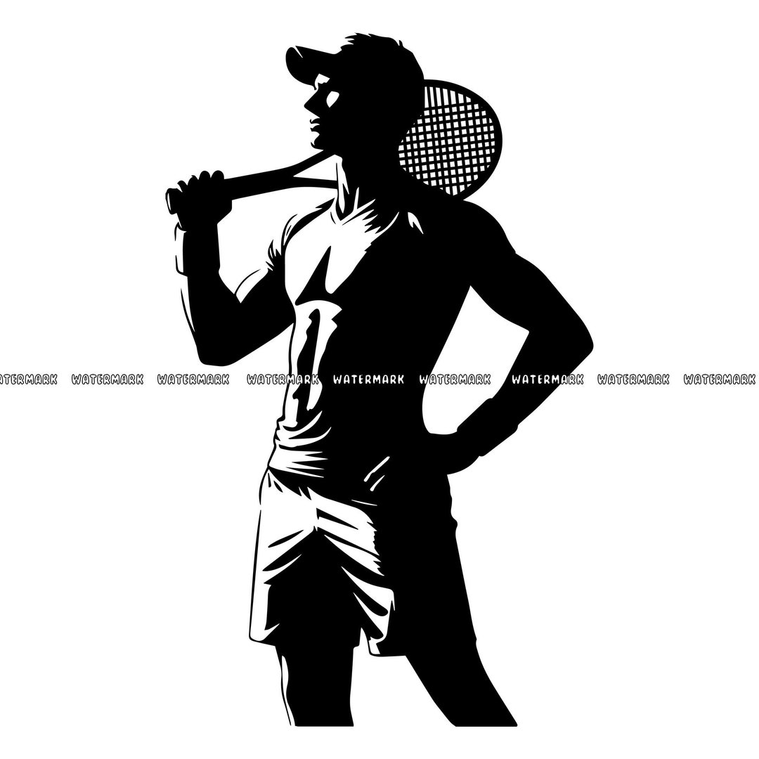 Tennis Player SVG, Tennis DXF, Tennis Player PNG, Tennis Cut File ...