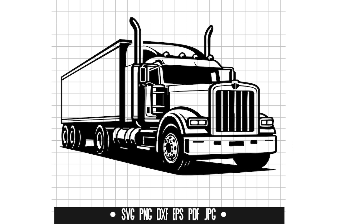 Semi Truck Svg, Big Rig Svg, Freightliner Svg, Transport Truck Svg ...