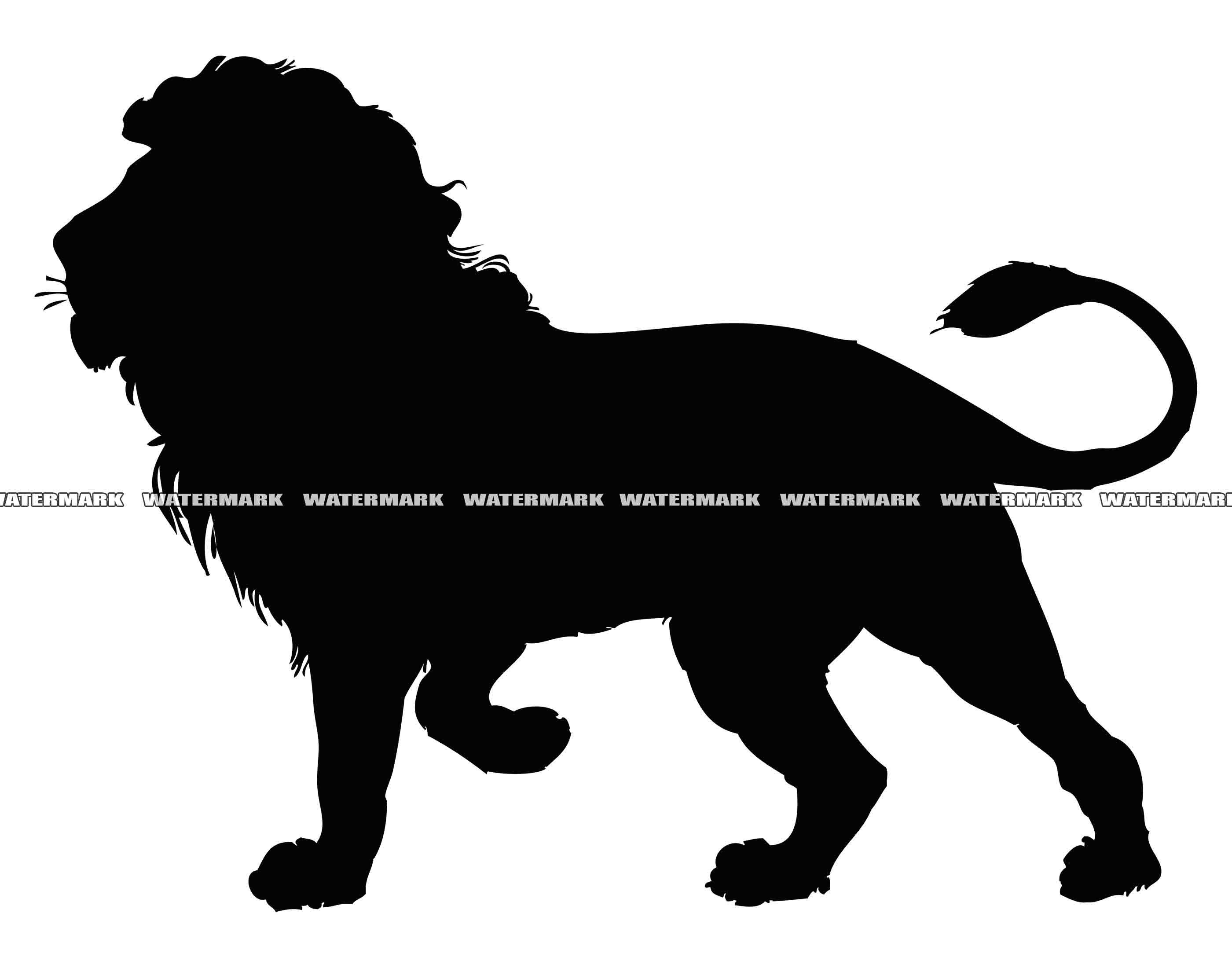 Lion SVG Lion Cut File Lion DXF Lion PNG Lion Clipart - Etsy Denmark