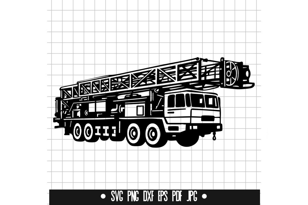 Workover Rig Svg, Oil Rig Svg, Workover Svg, Rig Clipart Svg, Workover ...