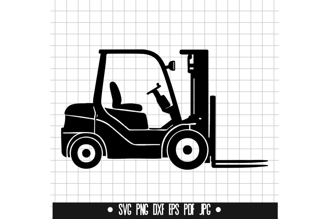 Forklift Svg, Forklift Truck Svg, Forklift Cut File, Svg Clipart ...