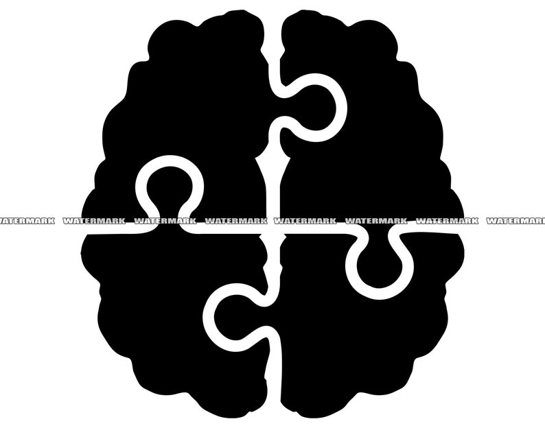 Puzzle Brain SVG Puzzle Brain Cut File Puzzle Brain DXF - Etsy