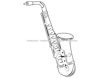 Paper, Party & Kids Embellishments Papercraft Saxophone #2 Music ...