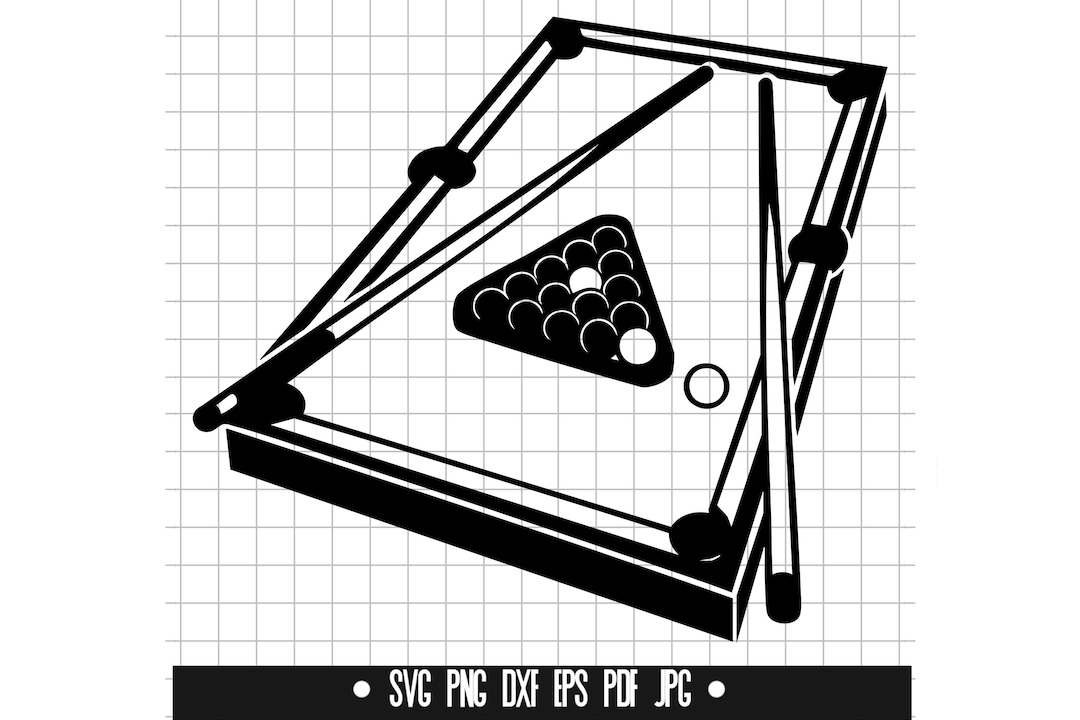 Billiard Table SVG, Pool Table DXF, Billiard PNG, Billiard Cut File ...