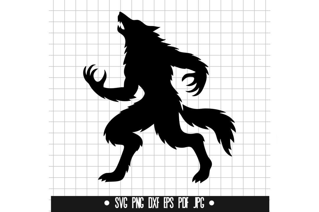 Werewolf SVG, Wolfman DXF, Werewolf PNG, Monster Cut File, Clipart ...
