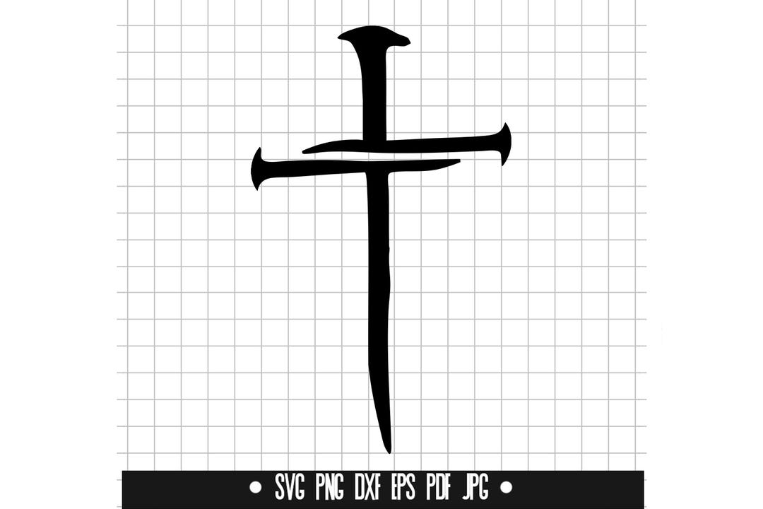 Nail Cross SVG, Nail Cross DXF, Nail Cross PNG, Nail Cross Cut File ...