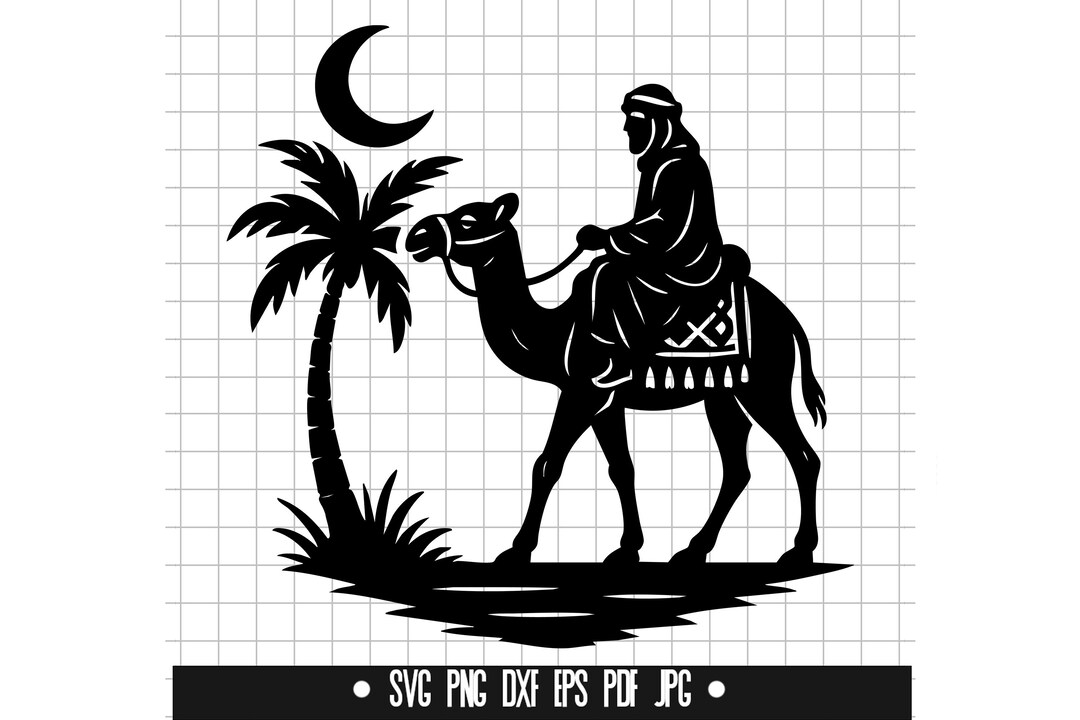 Desert Camel SVG, Desert Camel DXF, Desert Camel PNG, Desert Camel Cut ...