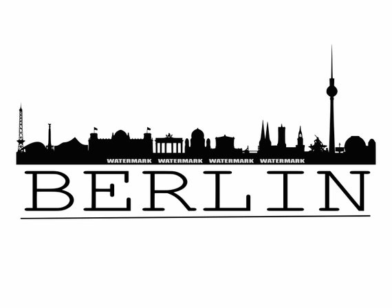 Berlin Skyline SVG 2 Berlin Skyline Cut File Berlin - Etsy