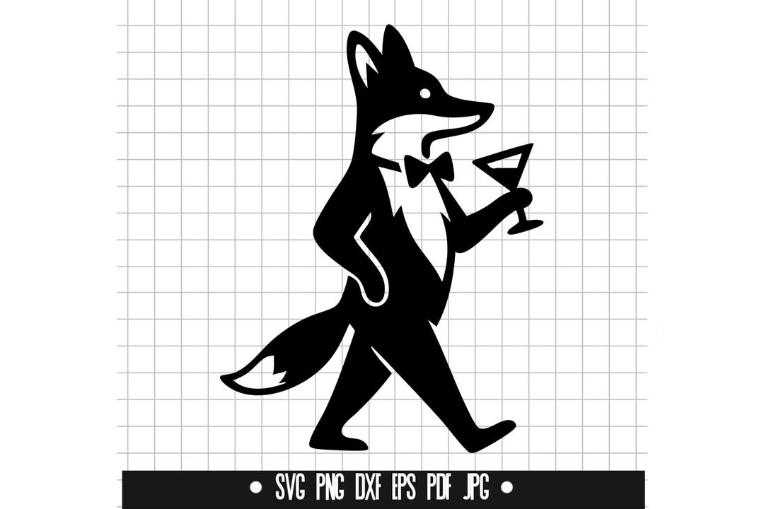 Walking Fox SVG, Walking Fox DXF, Walking Fox PNG, Walking Fox Cut File ...
