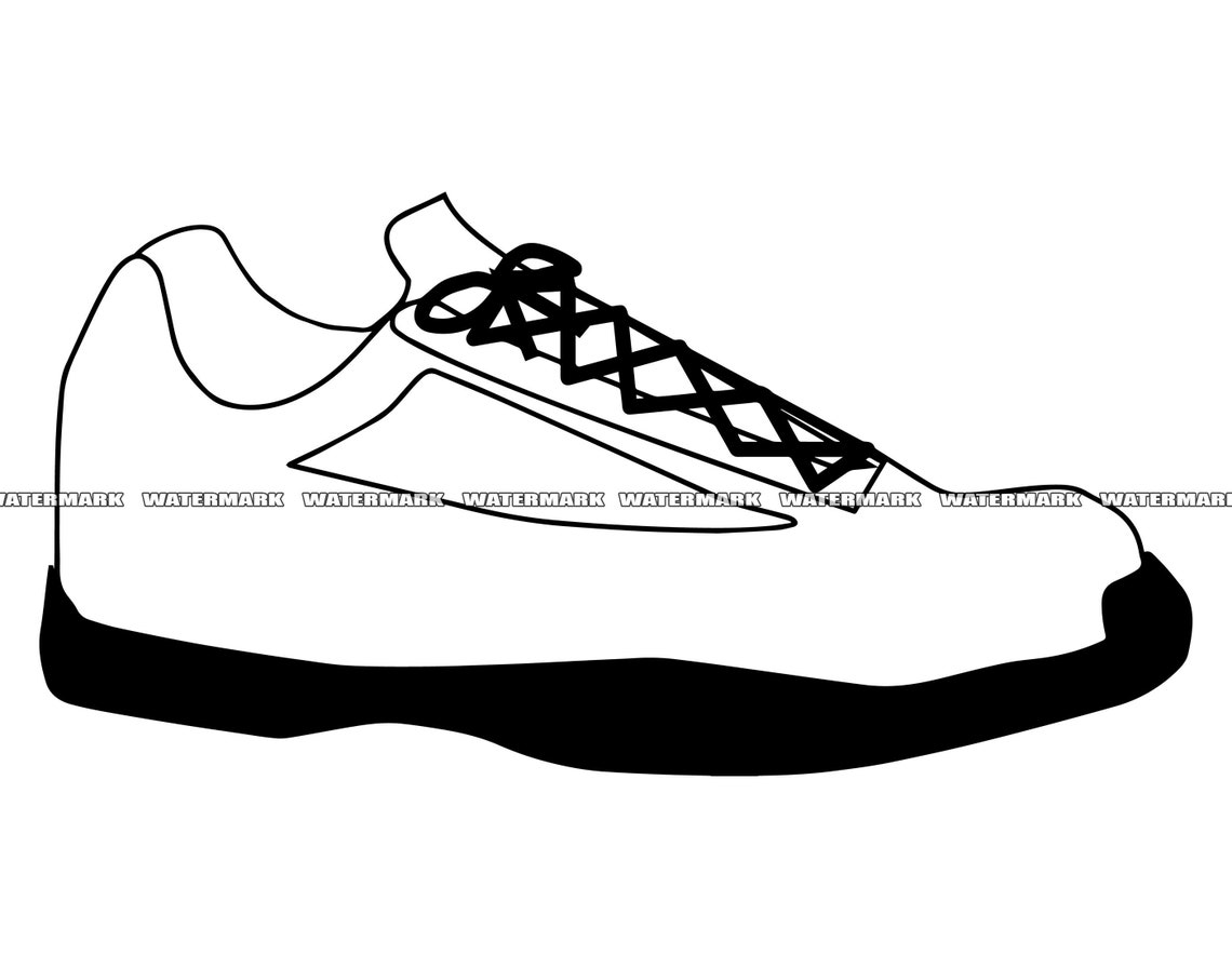 Tennis Shoe SVG Tennis Shoe Cut File Tennis Shoe DXF Tennis - Etsy