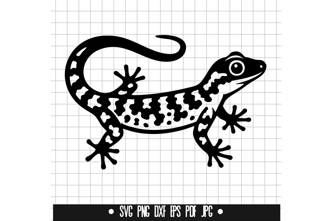Gecko SVG, Lizard SVG, Reptile Clipart PNG, Gecko Cut File, Clipart ...