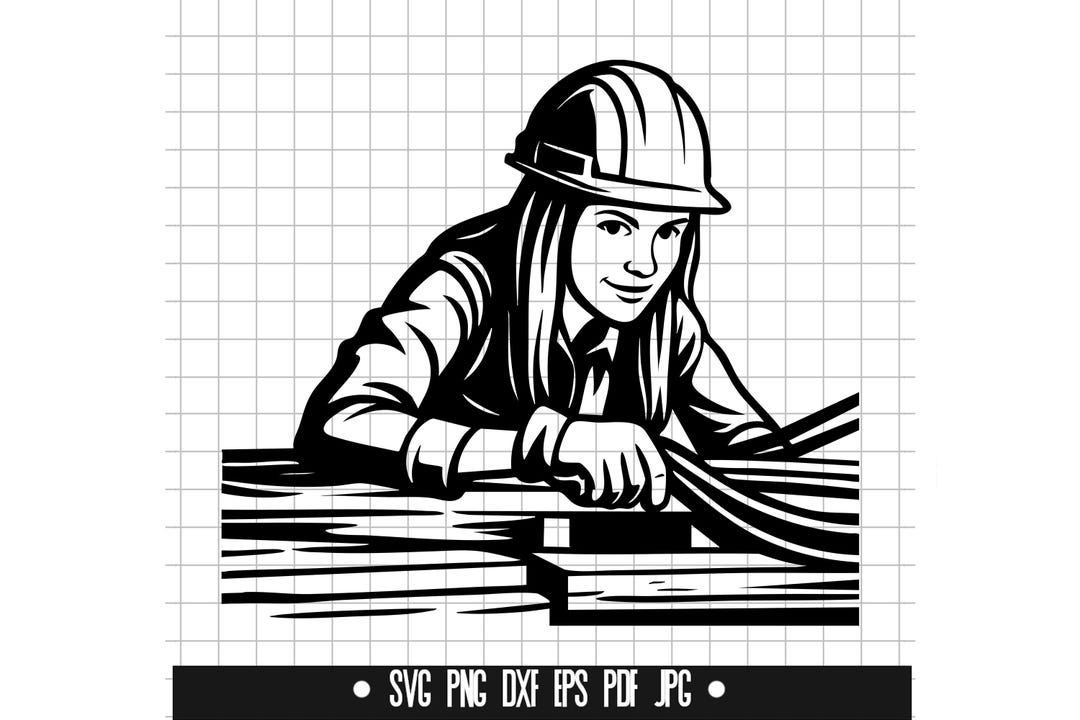 Female Electrician SVG, Female Electrician DXF, Female Electrician PNG ...