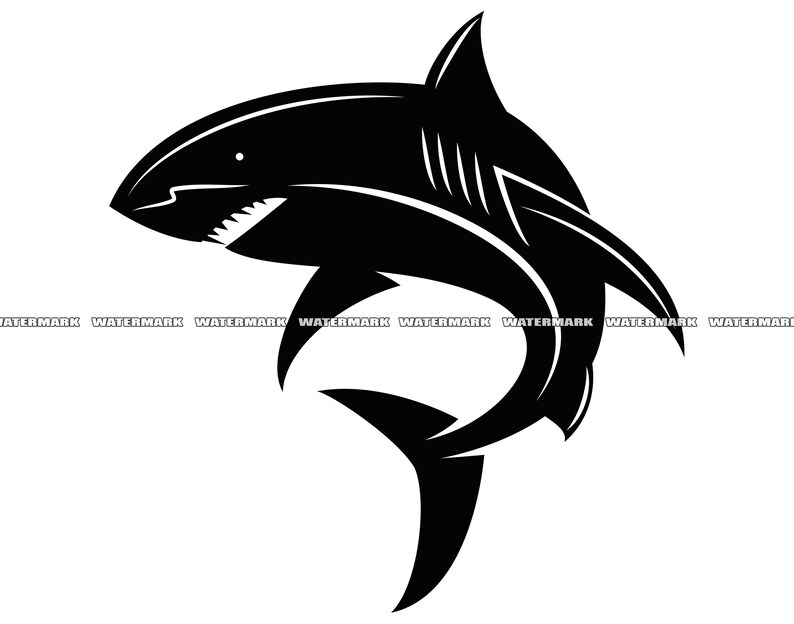 Shark SVG 5 Shark Cut File Shark DXF Shark PNG Shark - Etsy