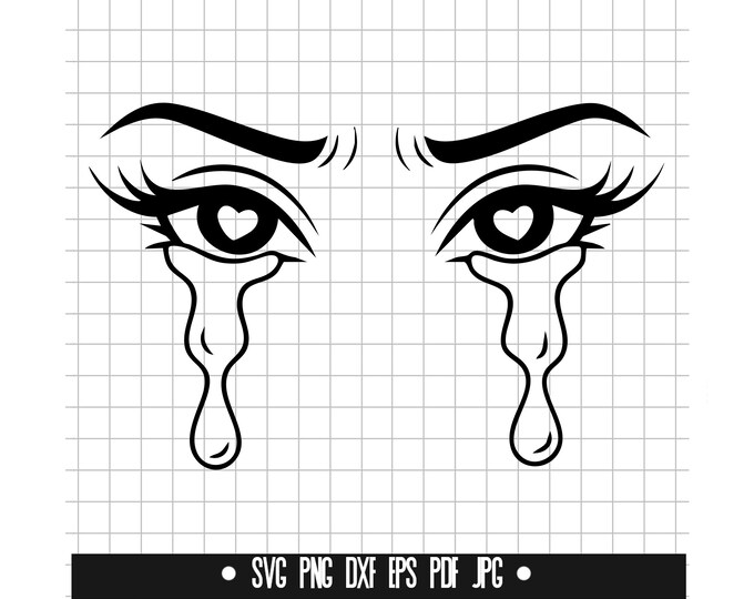 Teary Eyes SVG - Etsy Canada