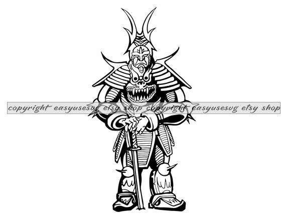 Home & Living Wall Hangings Samurai Silhouette Samurai Cut Files For ...