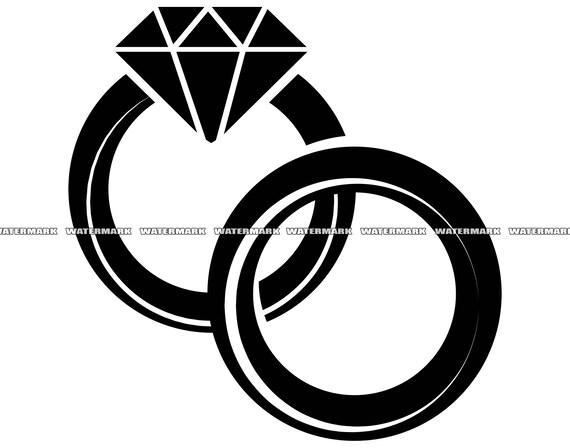 Wedding Rings Svg Wedding Rings Cut File Wedding Rings Dxf Etsy