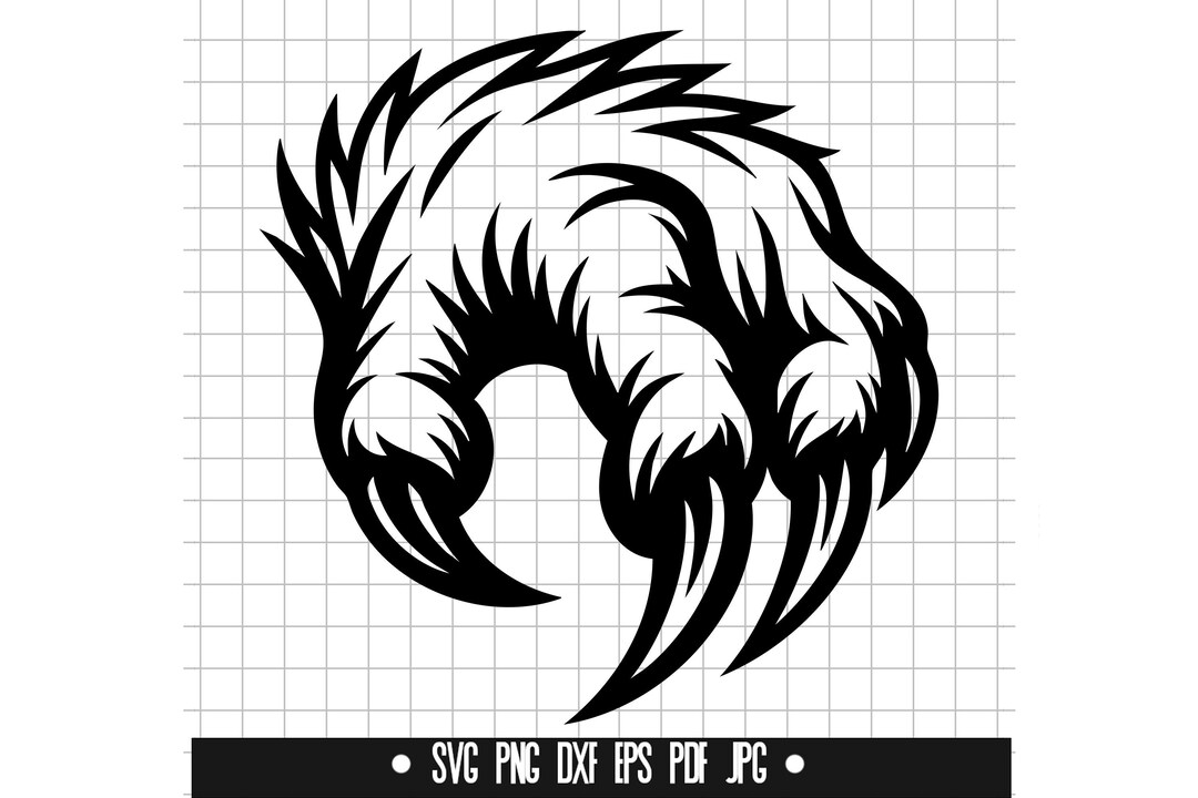 Monster Claw SVG, Bear Claw DXF, Bear Claw PNG, Bear Claw Cut File ...