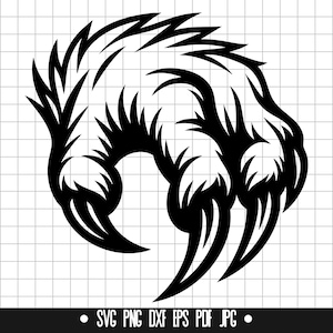 Monster Claw SVG, Bear Claw DXF, Bear Claw PNG, Bear Claw Cut File ...