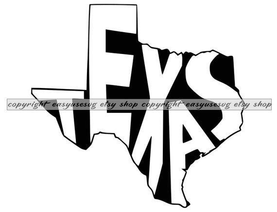 Texas State Map Shape Home Love Dallas Logo Design Funny | Etsy