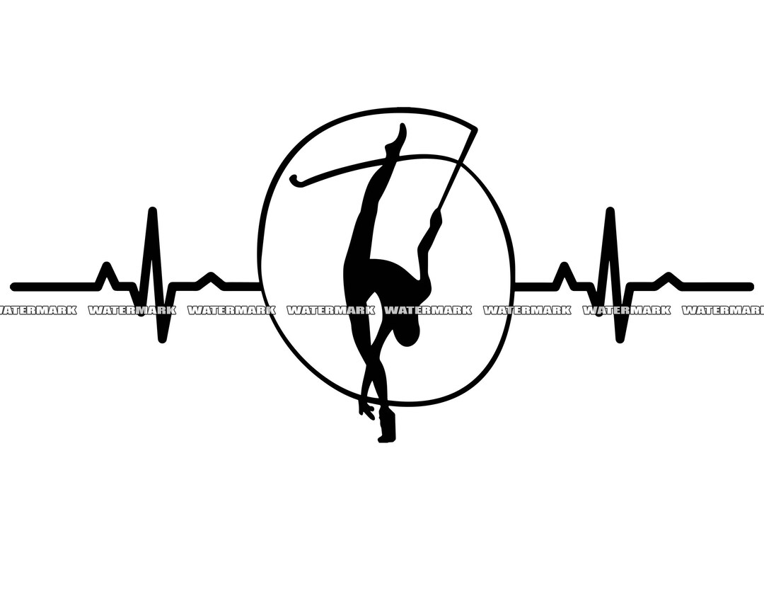 Rhythmic Gymnastics SVG Heartbeat Ekg Lover Cut File DXF PNG - Etsy