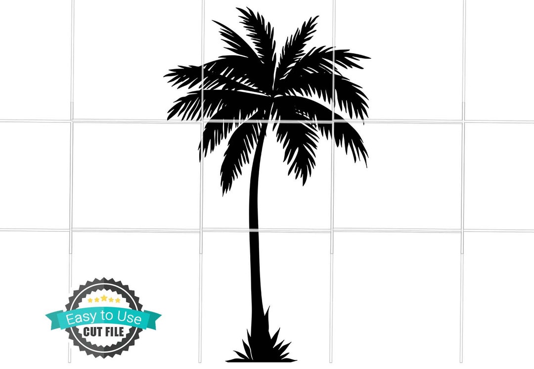 Palm Tree SVG, Palm Tree DXF, Palm Tree Clipart, Palm Tree Silhouette ...