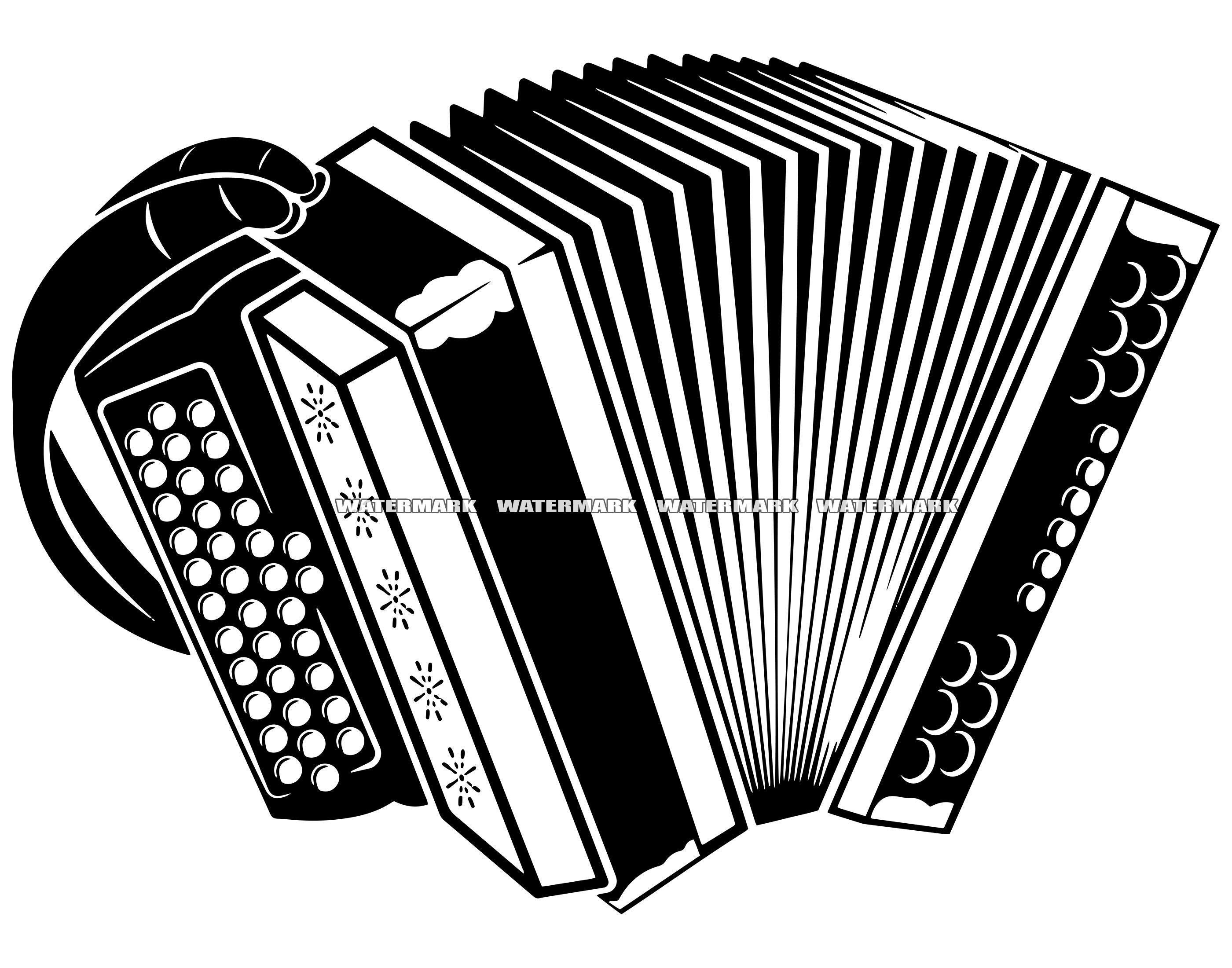 Acordeón SVG, #5, Archivo de Corte de Acordeón, Acordeón DXF, Acordeón ...