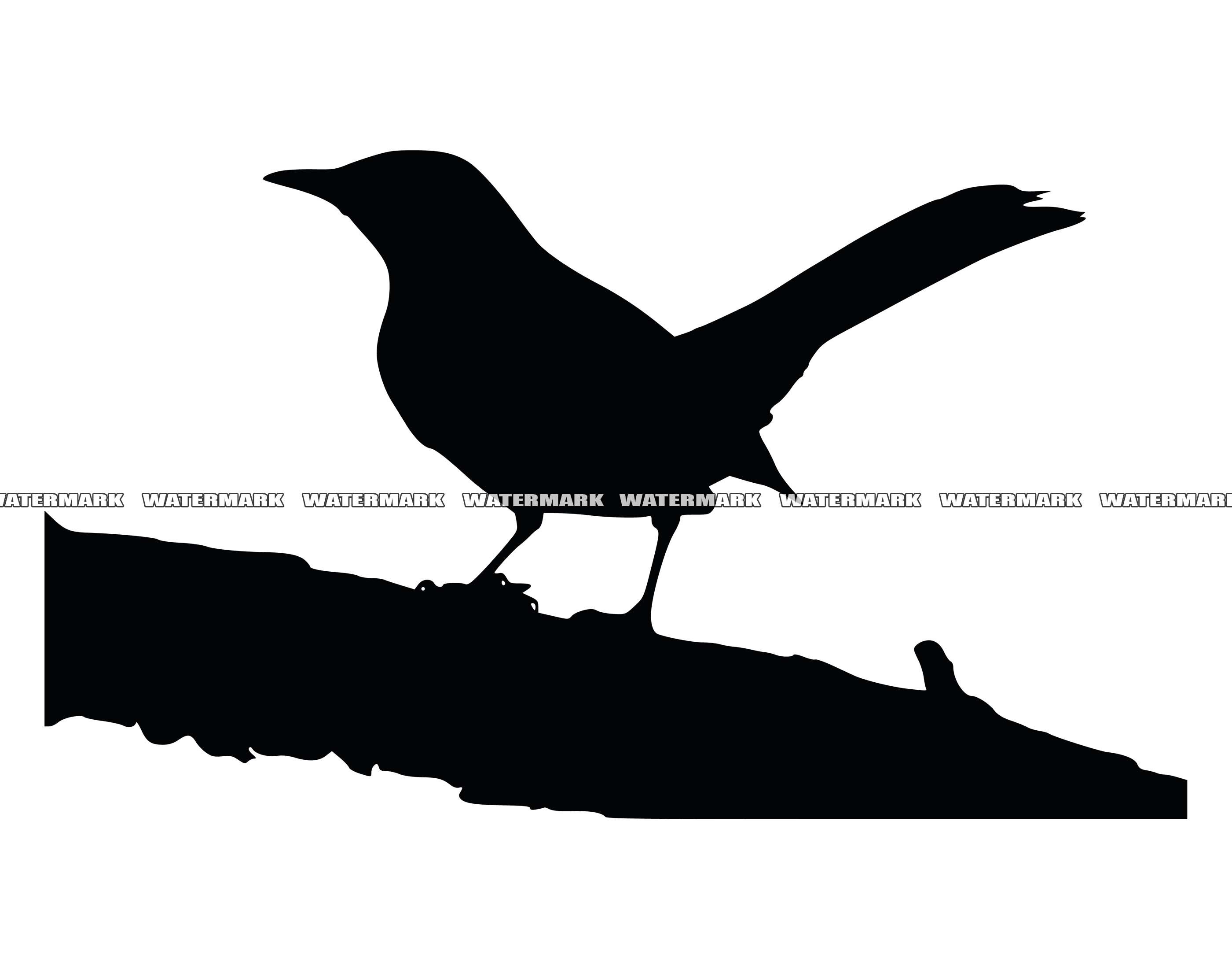 Vogel SVG 1 Vogel auf Ast Svg Vogel auf Ast Cut Datei - Etsy.de