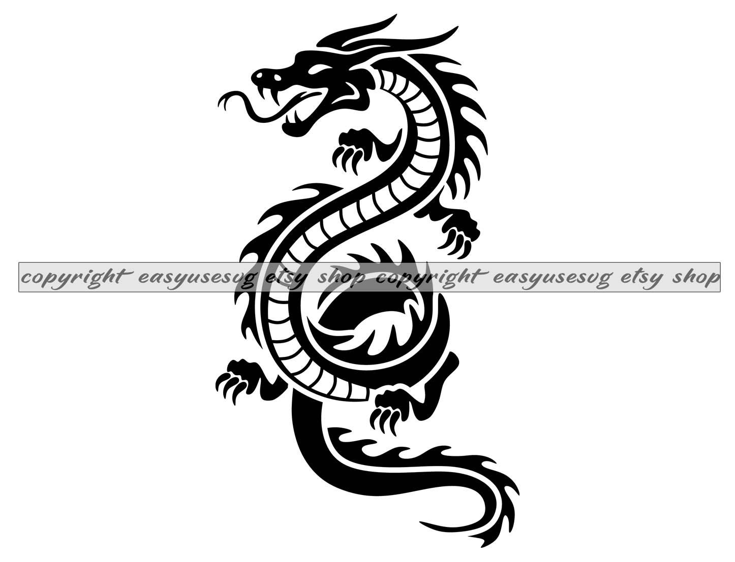 Dragon SVG 1 Dragon DXF Dragon PNG Dragon Clipart Dragon - Etsy UK