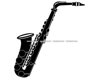 Paper, Party & Kids Embellishments Papercraft Saxophone #2 Music ...