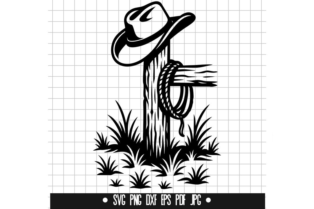 Cowboy Hat Svg, Western Fence Svg, Rodeo Svg, Lasso Svg, Ranch Life Svg ...
