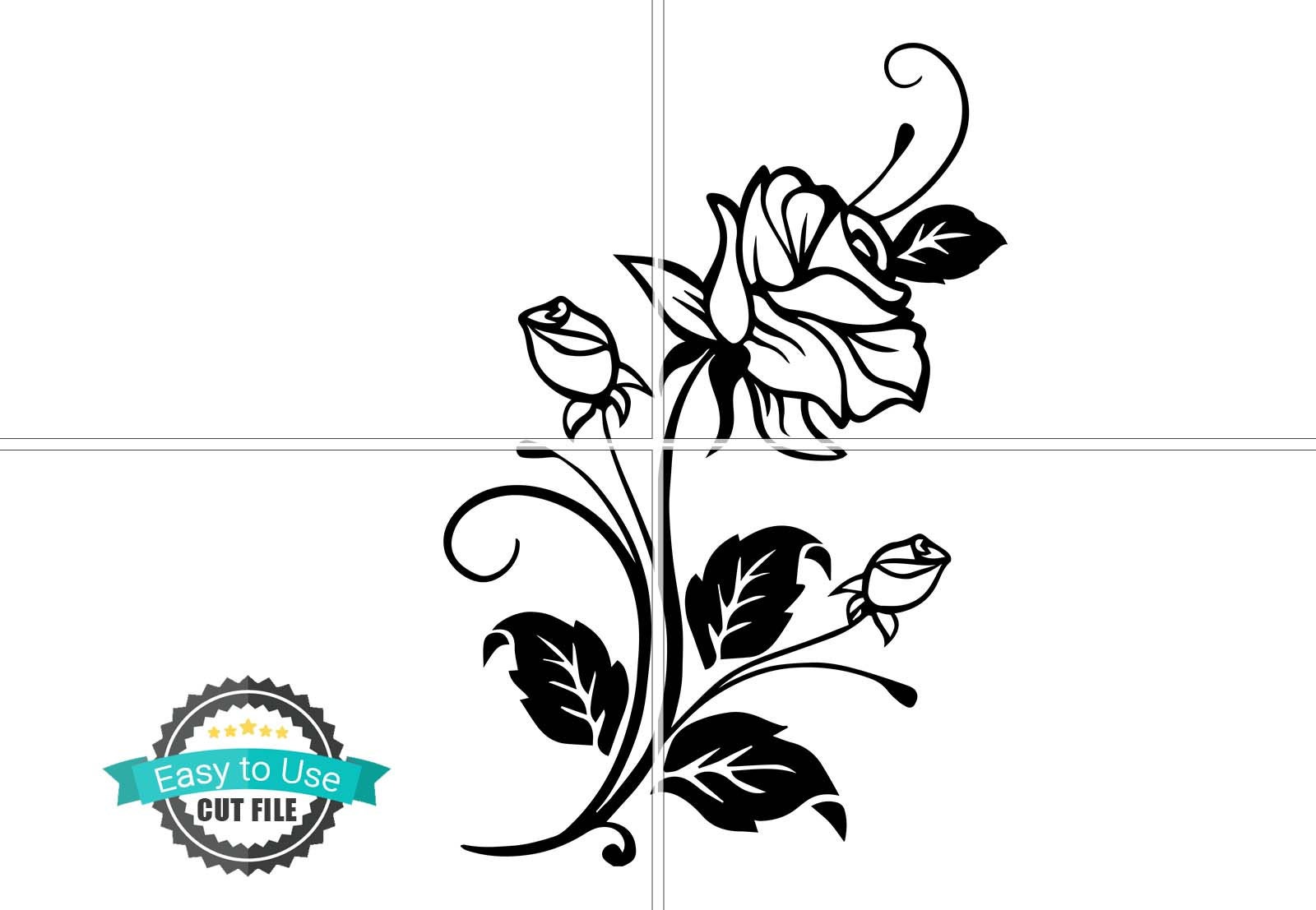Rose SVG Rose DXF Rose PNG Rose Clipart Rose Cut File | Etsy