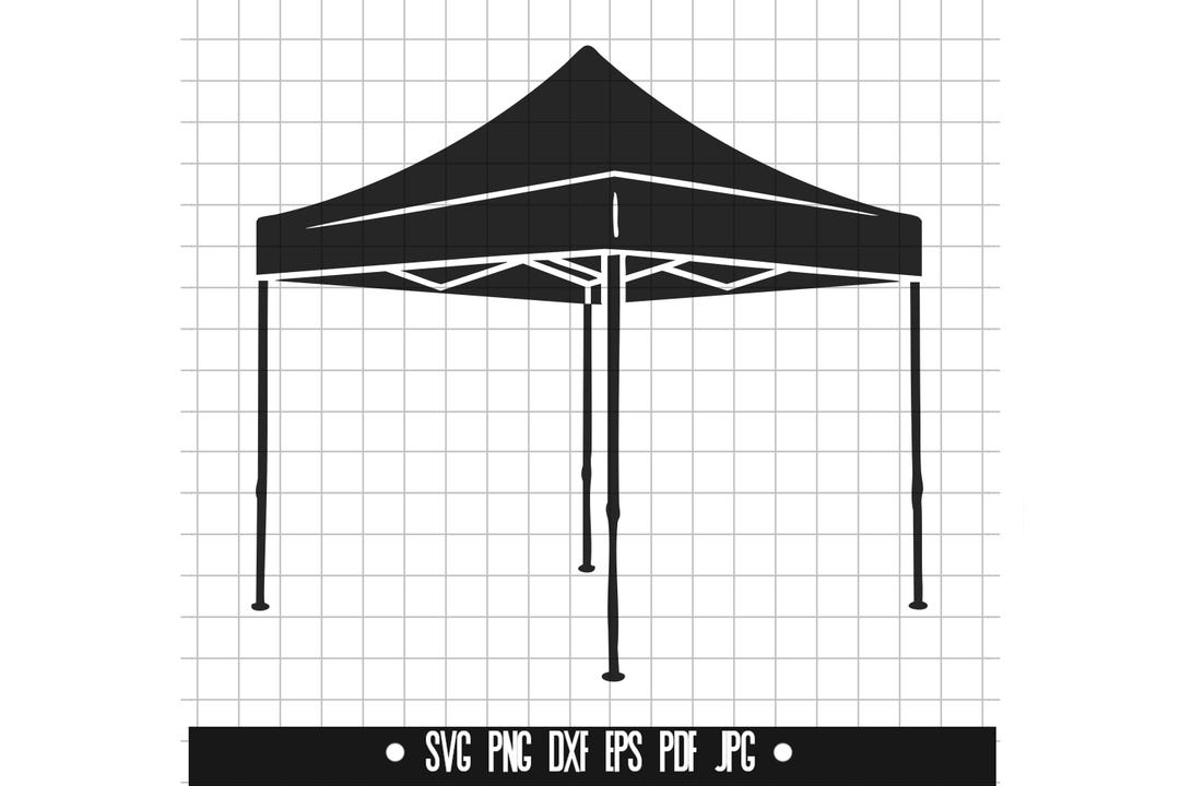 Canopy Tent SVG, Pop-up Tent DXF, Tent PNG, Camping Cut File, Clipart ...