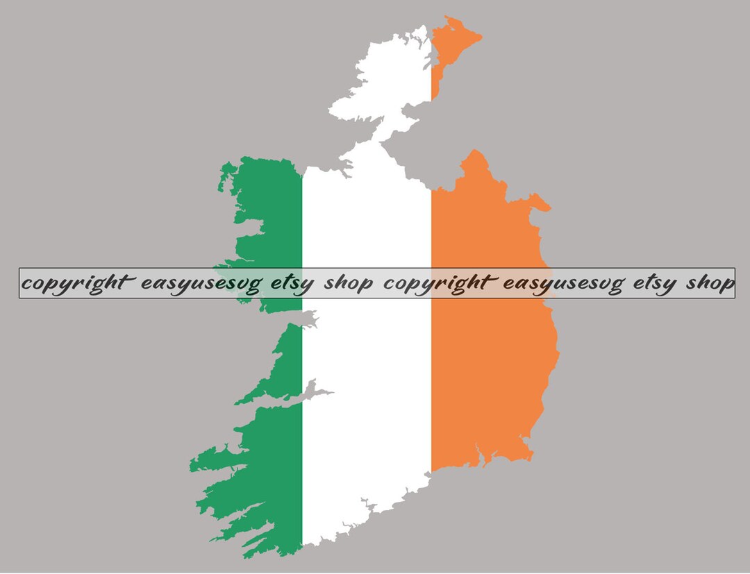 Ireland SVG, Ireland Map SVG, Ireland Flag SVG, Ireland Flag Map Svg ...