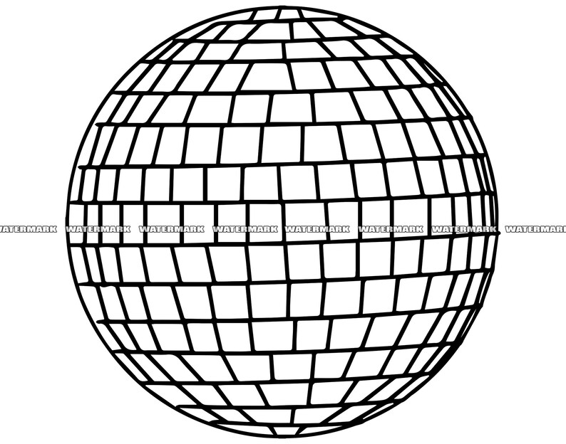 Disco Ball SVG Disco Ball Cut File Disco Ball DXF Disco - Etsy