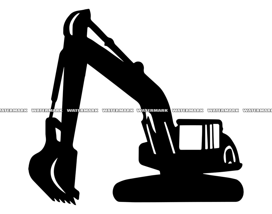 Excavator SVG Excavator Cut File Excavator DXF Excavator - Etsy Australia