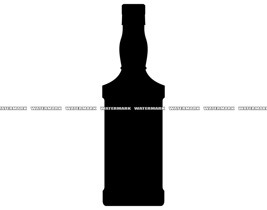 Whiskey Bottle SVG, Cut File, DXF, PNG, Clipart, Silhouette, Cricut - Etsy