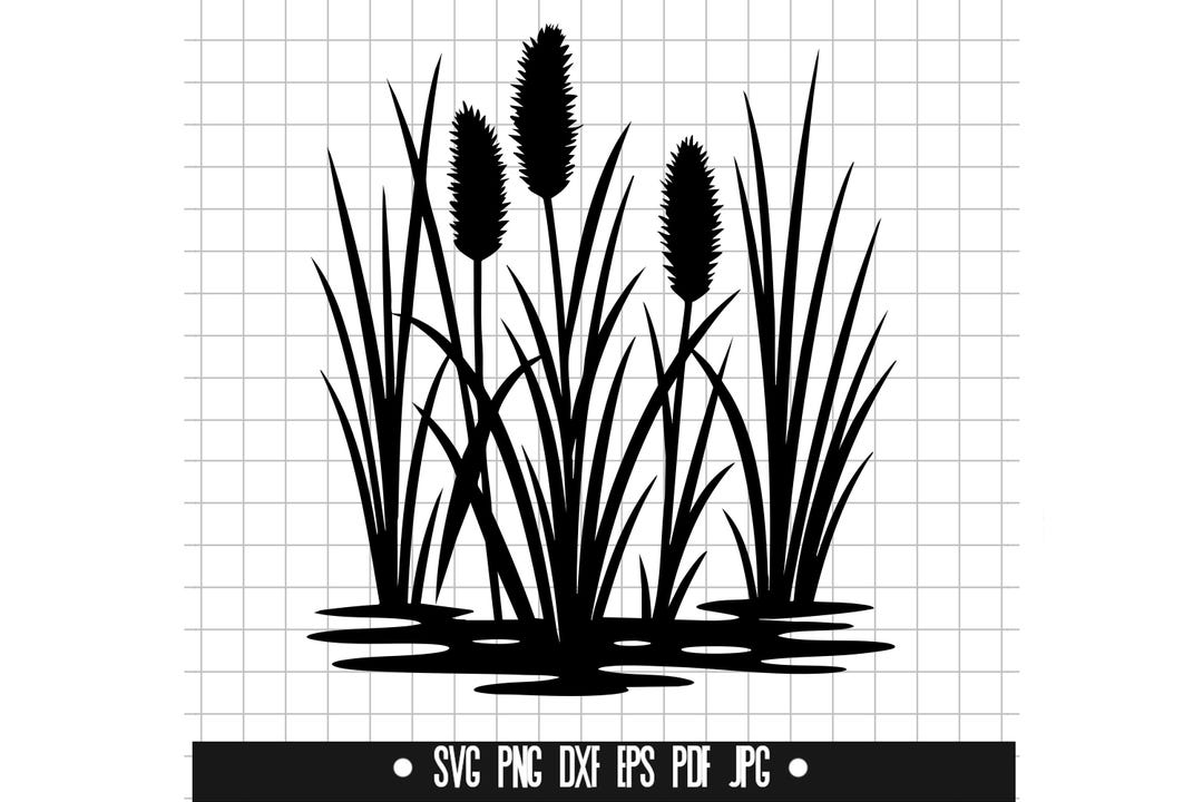 Cattail SVG, Cattail DXF, Cattail PNG, Cattail Cut File, Clipart ...