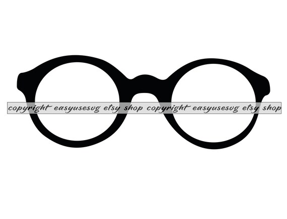 Round Glasses SVG Round Glasses DXF Round Glasses PNG Round | Etsy
