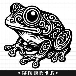 Frog SVG, Frog DXF, Frog PNG, Frog Cut File, Clipart, Digital File, Svg ...