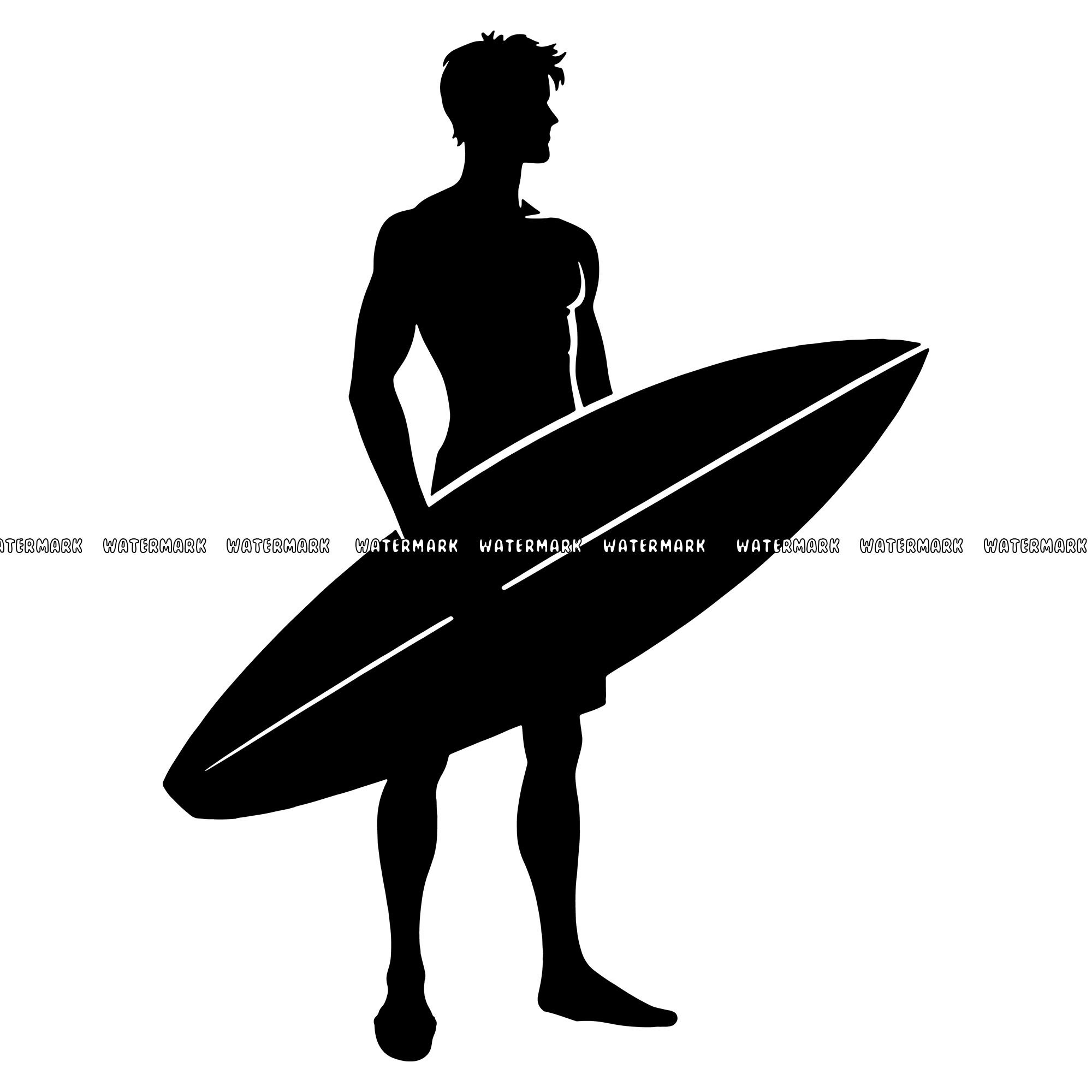 Male Surfer SVG, Surfer DXF, Surfer PNG, Surfer Cut File, Surfer ...