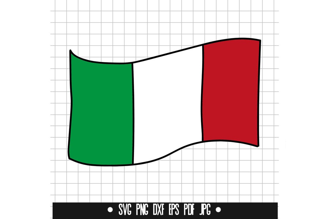 De brandir le drapeau de l'Italie SVG, DXF, drapeau de l'Italie de ...