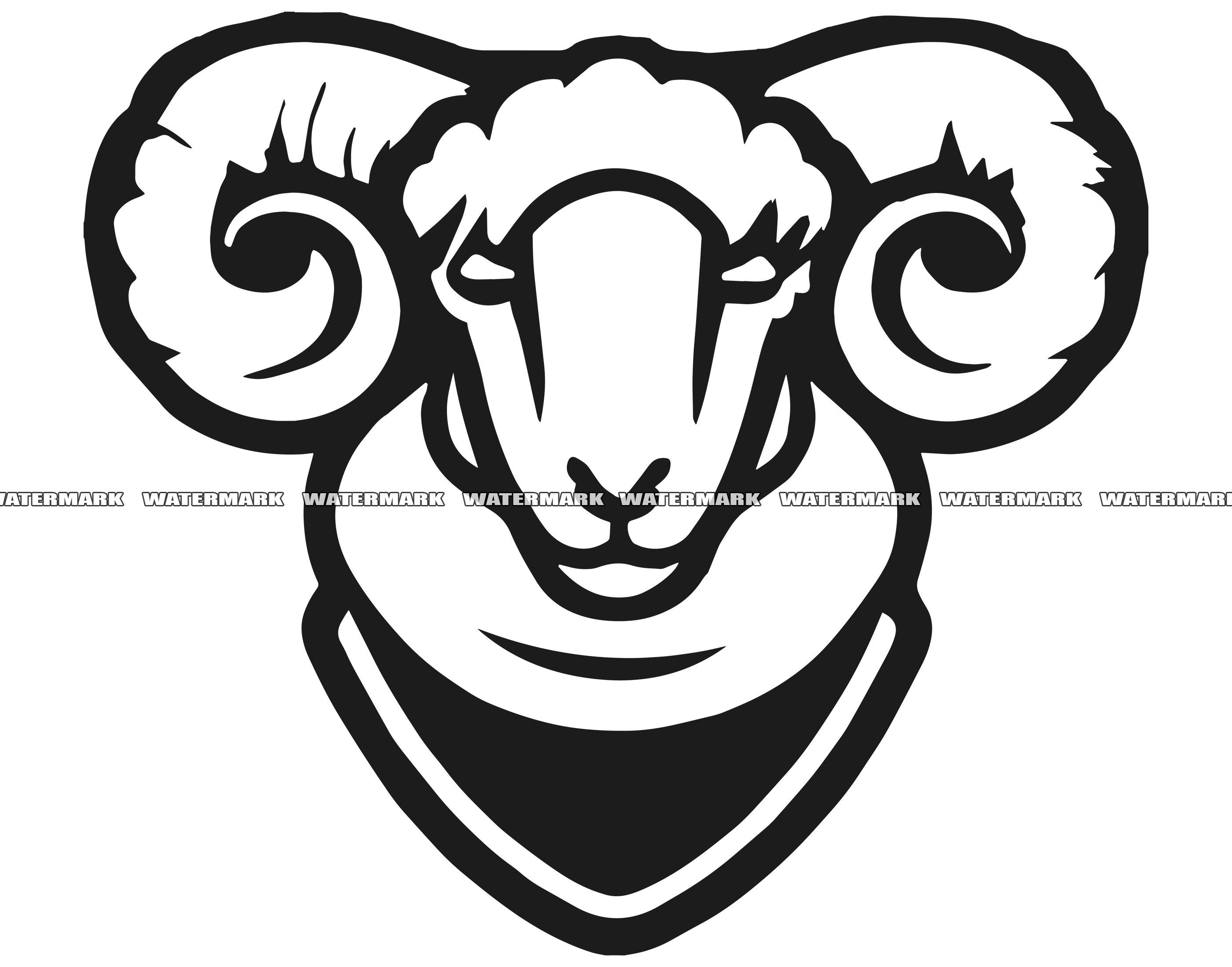 Ram SVG 4 Animal Sheep Horn Farmer Farm Ovine Design Mascot - Etsy