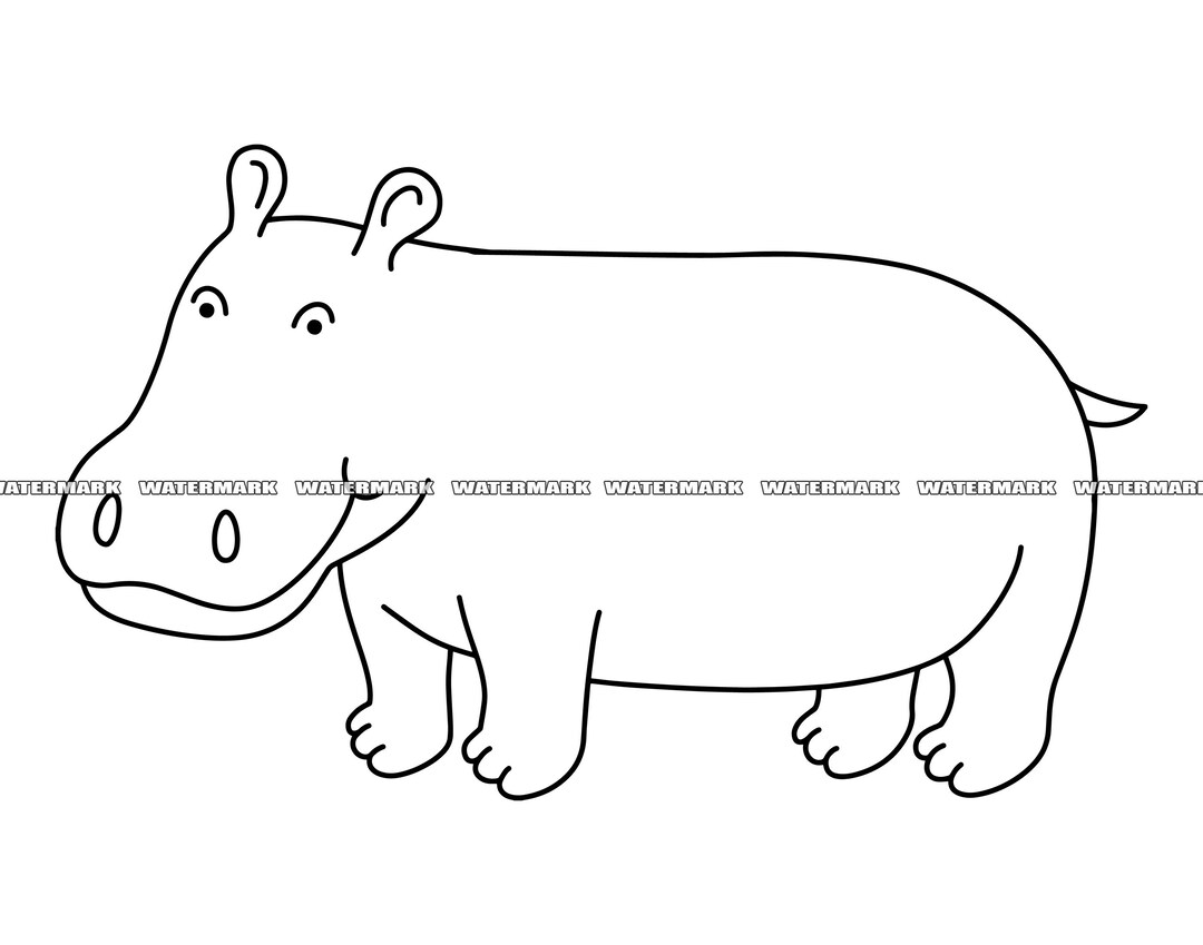 Hippo SVG Hippo Cut File Hippo DXF Hippo PNG Hippo - Etsy Canada