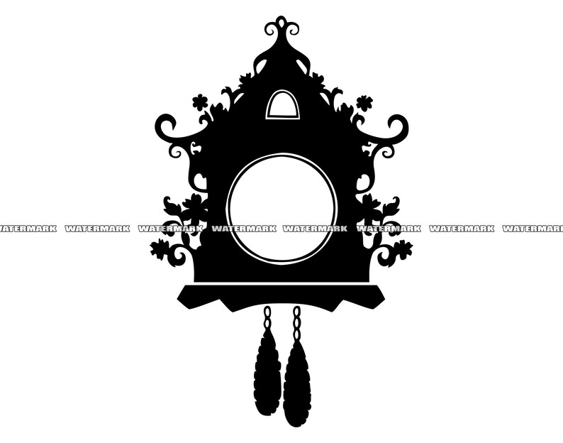Cuckoo Clock SVG Cuckoo Clock Cut File Cuckoo Clock DXF - Etsy