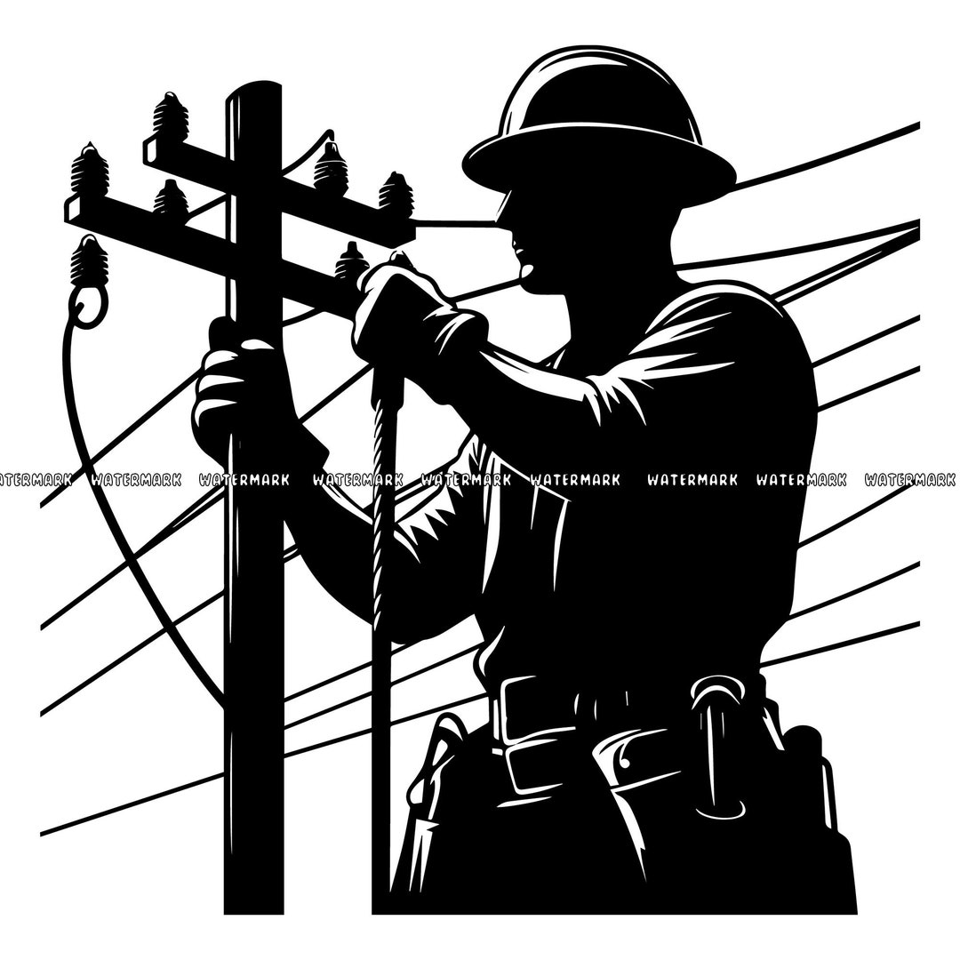 Lineman SVG, Lineman DXF, Lineman PNG, Lineman Cut File, Lineman ...