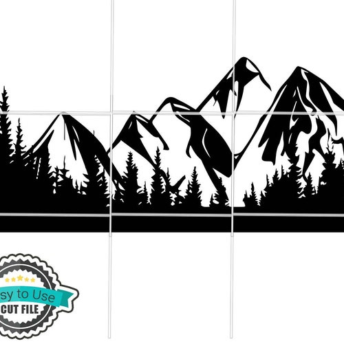 Mountain Scene SVG Trees SVG Mountains SVG Forest Svg - Etsy
