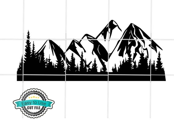 Mountain Scene SVG Trees SVG Mountains SVG Forest Svg - Etsy Denmark